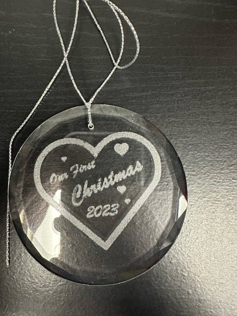Our First Christmas Glass Ornament